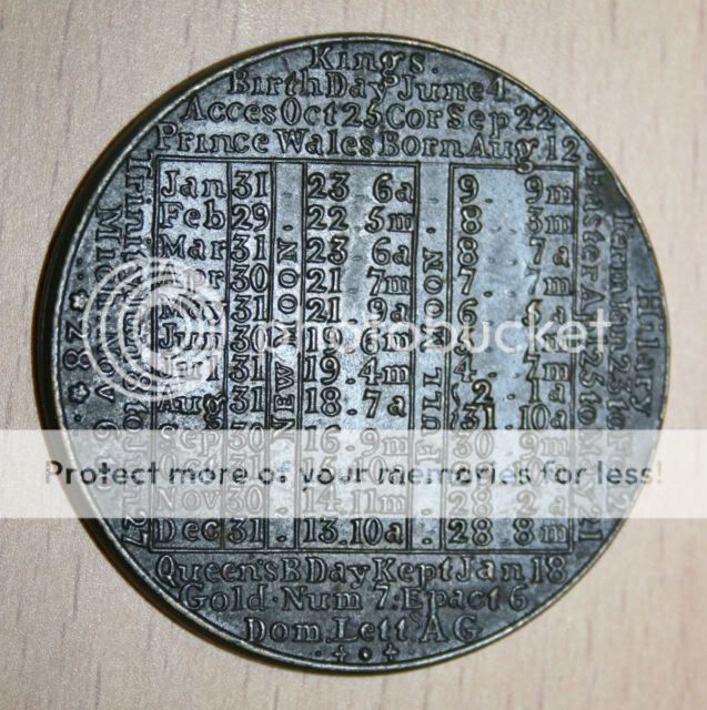 1792 Calendar Medal | Coin Talk